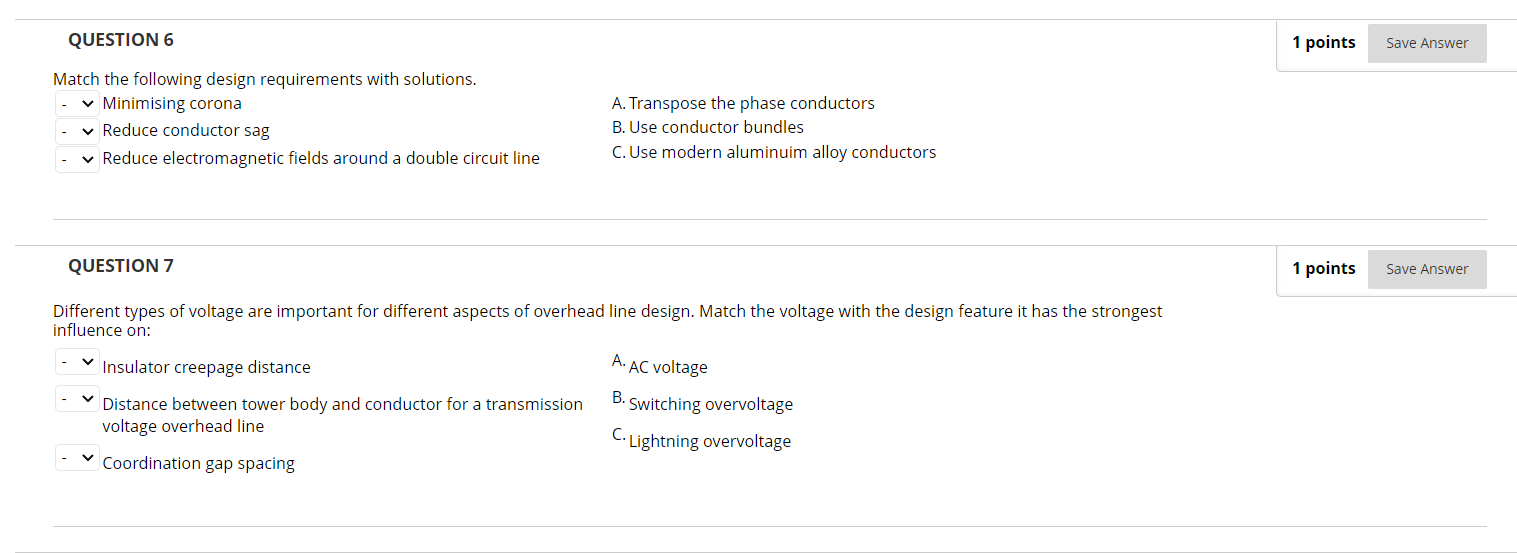 Solved QUESTION 6 1 points Save Answer Match the following | Chegg.com