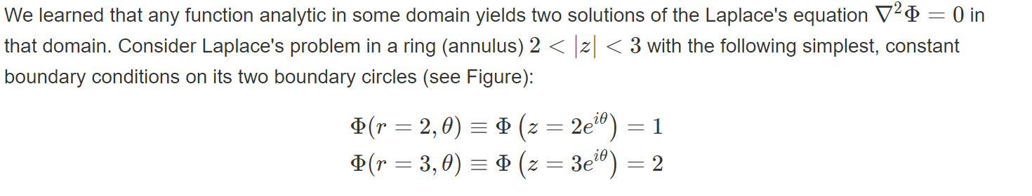 Solved We learned that any function analytic in some domain | Chegg.com