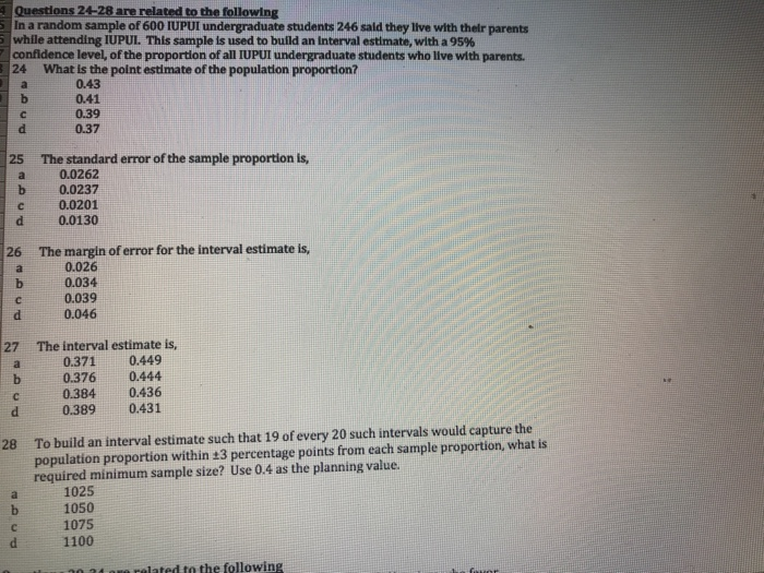 Solved Questions 24-28 are related to the following In a | Chegg.com