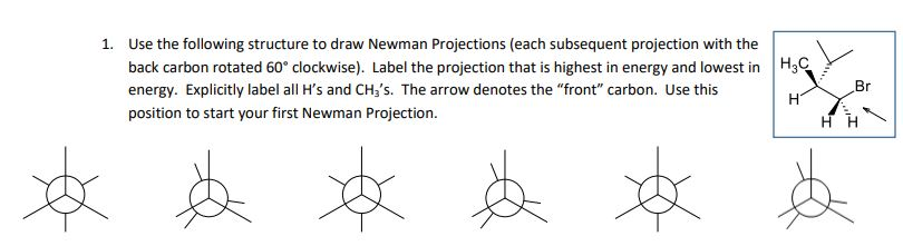 Solved Use the following structure to draw Newman | Chegg.com