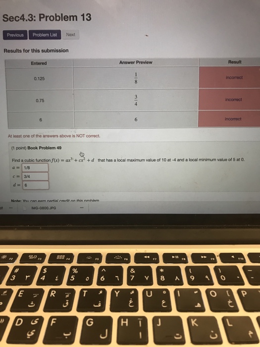 Solved Sec4.3: Problem 13 Previous Problem List Next Results | Chegg.com