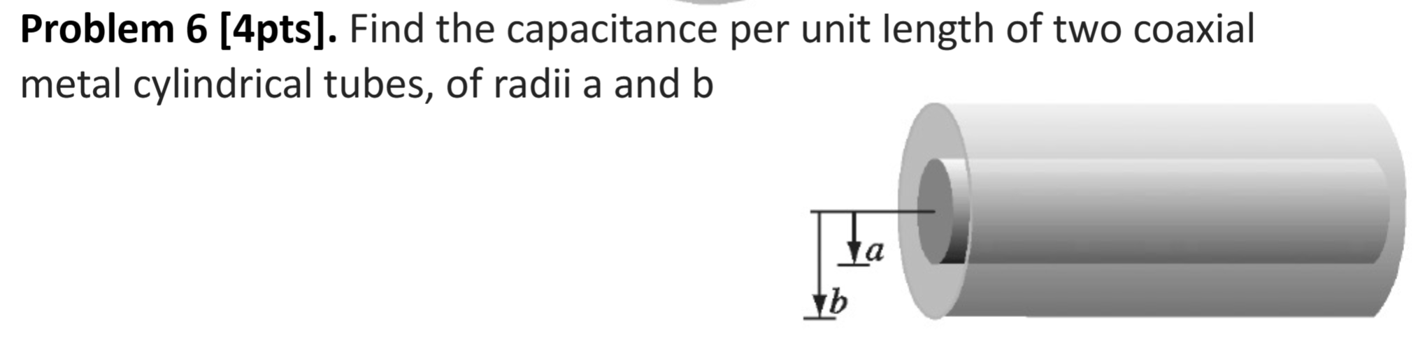 Solved Problem 6 [4pts]. ﻿Find the capacitance per unit | Chegg.com