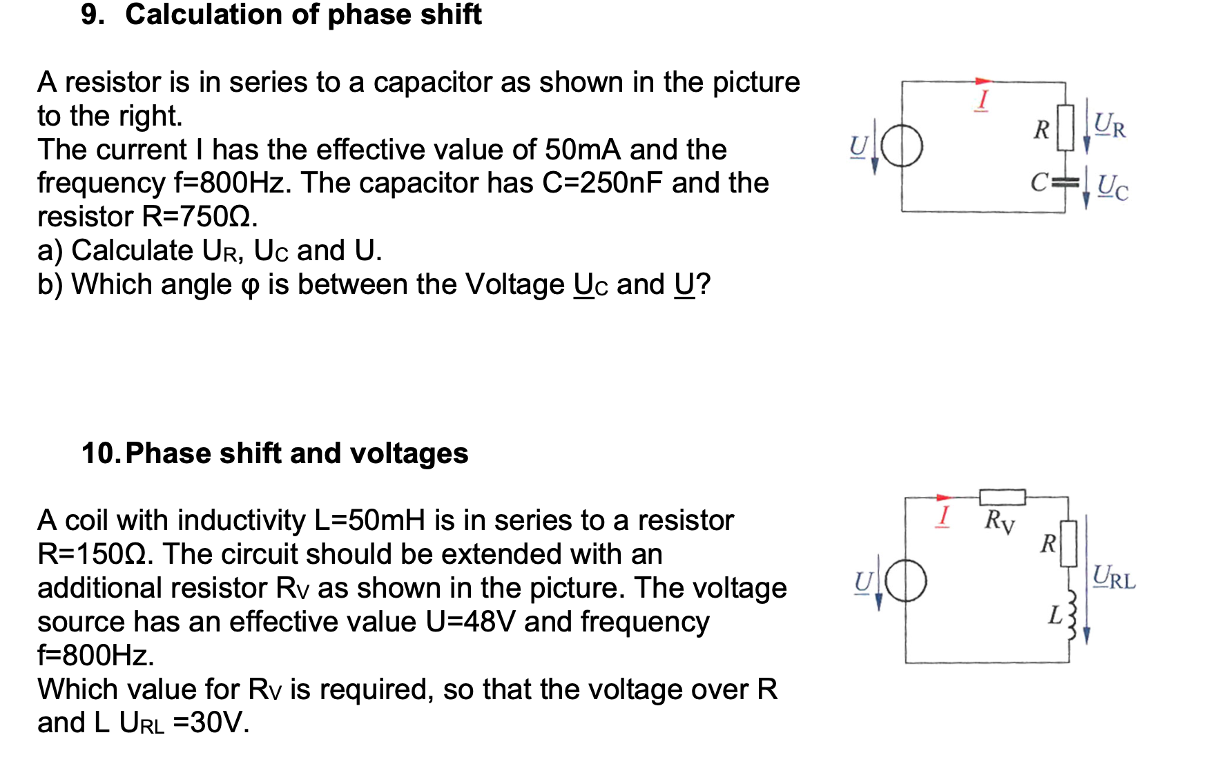 Solved Calculation of phase shiftA resistor is in series to | Chegg.com