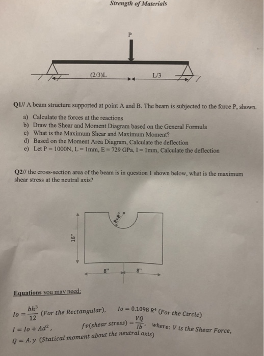 Beam Formula Strength Of Materials - The Best Picture Of Beam