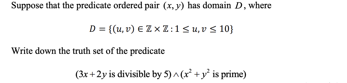Solved Suppose that the predicate ordered pair (x,y) ﻿has | Chegg.com