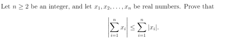 Solved Let n≥2 be an ﻿integer, and let x1,x2,dots,xn be | Chegg.com