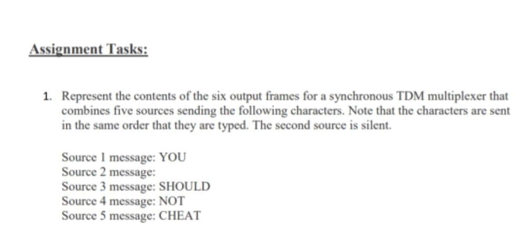Solved Assignment Tasks: 1. Represent the contents of the | Chegg.com