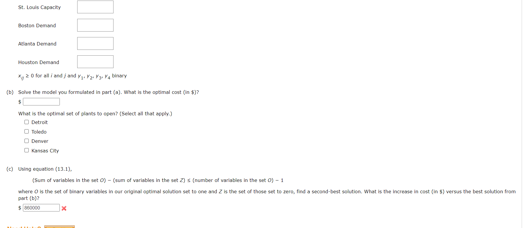Solved capacity for the four proposed plants are as follows: | Chegg.com