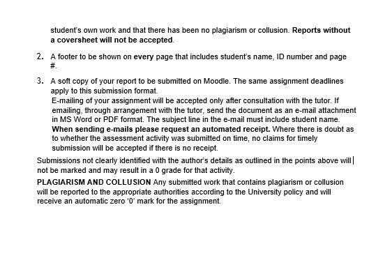 ITICT107A Introduction to Databases Group Assignment | Chegg.com
