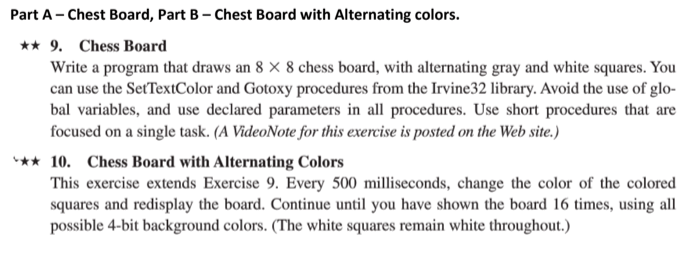 Solved Part A - Chest Board, Part B - Chest Board with | Chegg.com