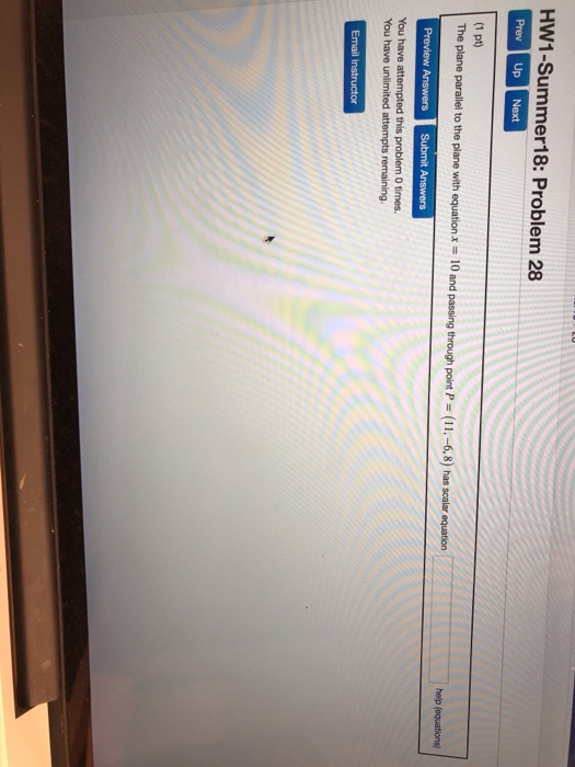 Solved HW1-Summer18: Problem 28 Prev Up Next (1 pt) You have | Chegg.com