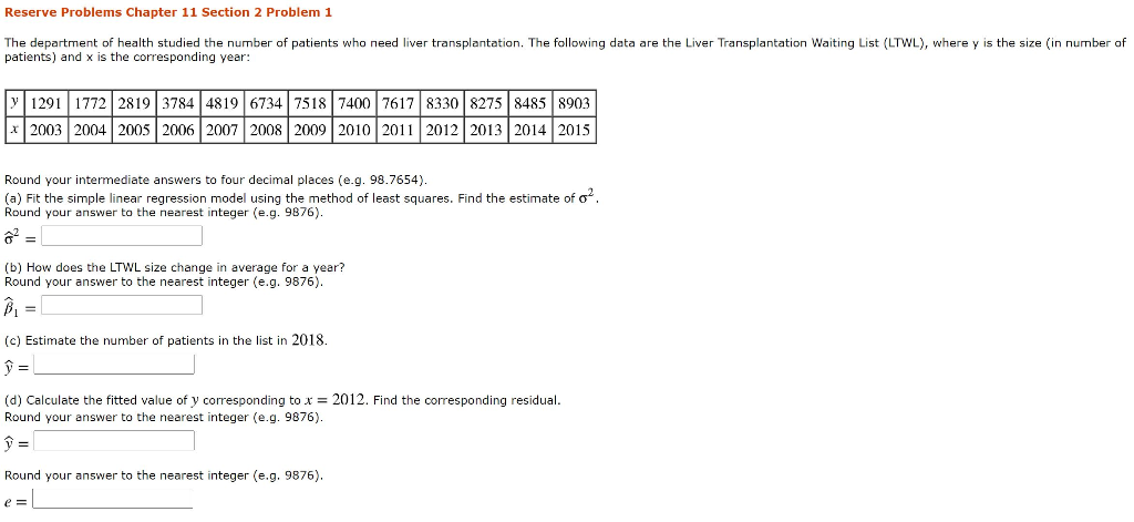 Solved Reserve Problems Chapter 11 Section 2 Problem 1 The | Chegg.com