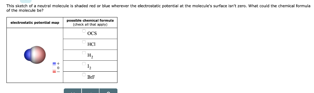 Solved This sketch of a neutral molecule is shaded red or | Chegg.com