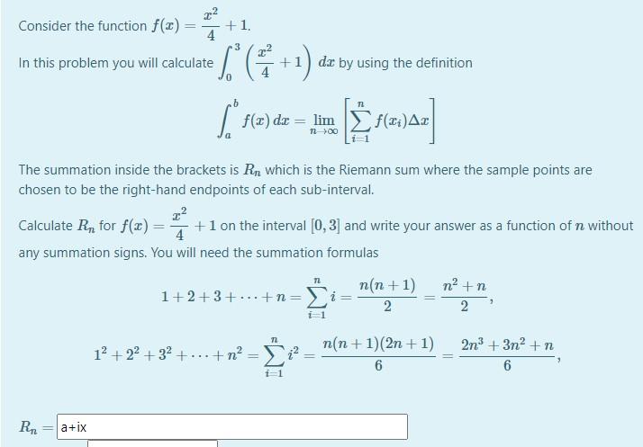 Solved Consider the function f(x)=4x2+1. In this problem you | Chegg.com