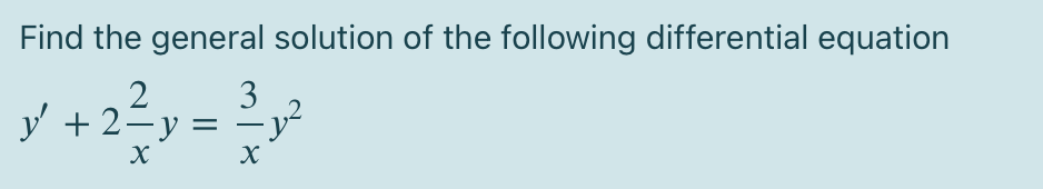 Solved Find the general solution of the following | Chegg.com