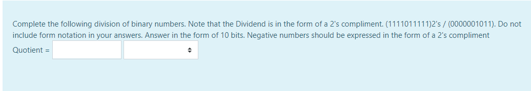 Solved Add the following numbers in binary. (96) + (-15). | Chegg.com
