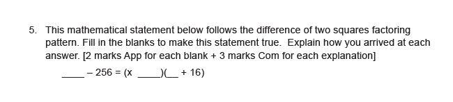 Solved 5. This mathematical statement below follows the | Chegg.com