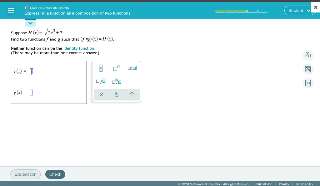 Solved X O GRAPHS AND FUNCTIONS Expressing a function as a | Chegg.com