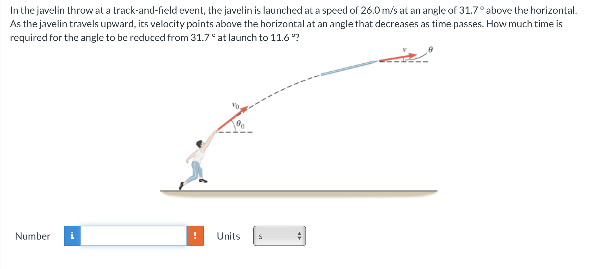 Solved In the javelin throw at a track-and-field event, the | Chegg.com