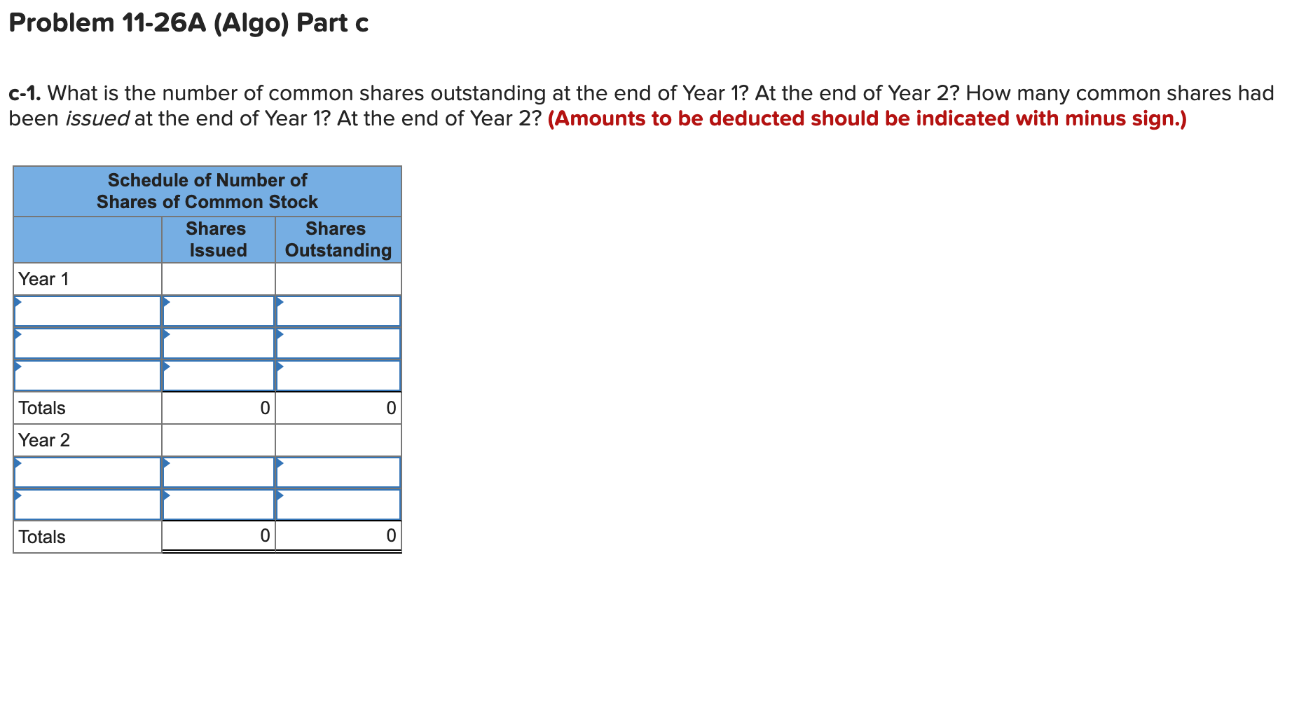 Solved Required information Problem 11-26A (Algo) Recording | Chegg.com