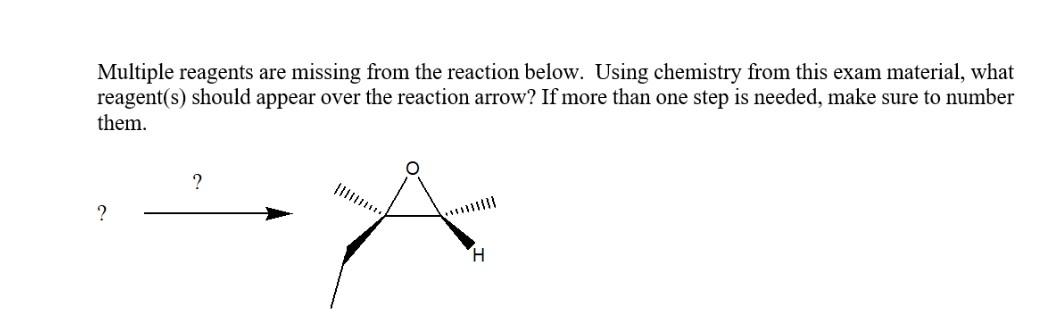 Solved Multiple reagents are missing from the reaction | Chegg.com