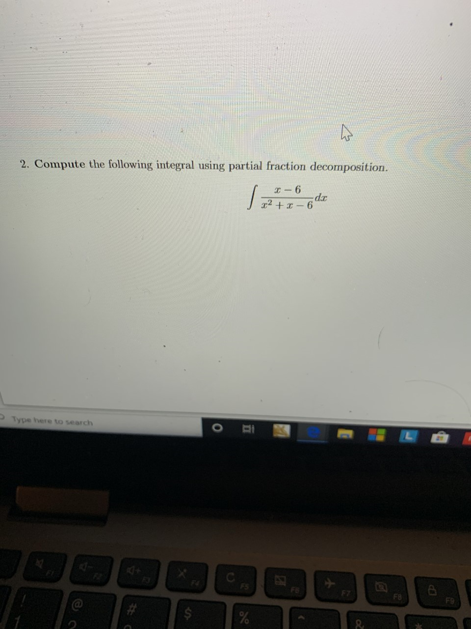 Solved 2. Compute the following integral using partial | Chegg.com