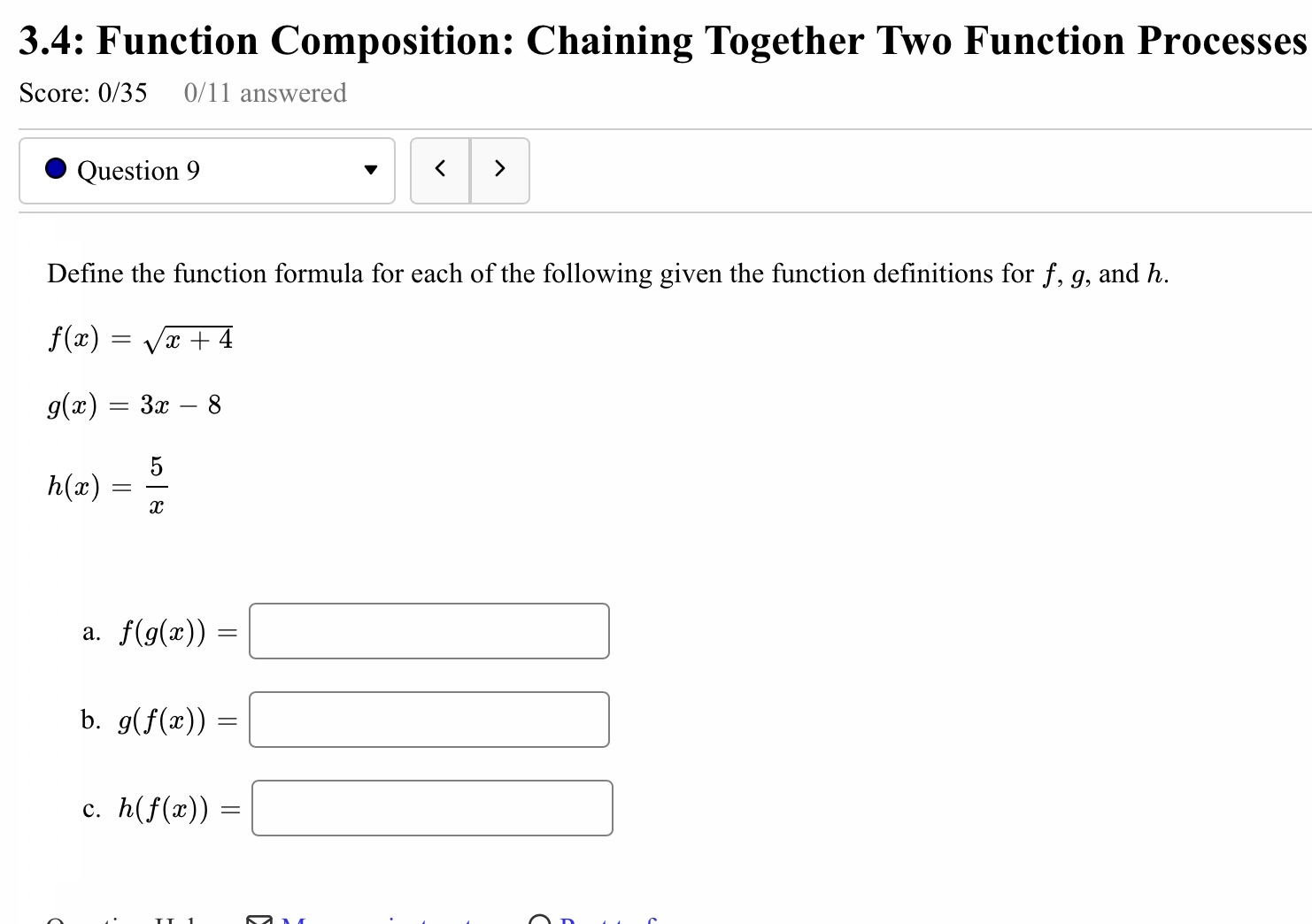 Solved 3.4: Function Composition: Chaining Together Two | Chegg.com
