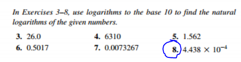 Solved In Exercises 3-8, use logarithms to the base 10 to | Chegg.com