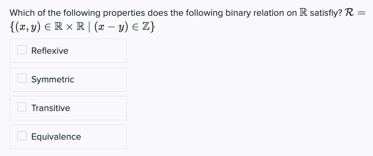 Solved Q1.1 3 Points Which of the following properties does | Chegg.com