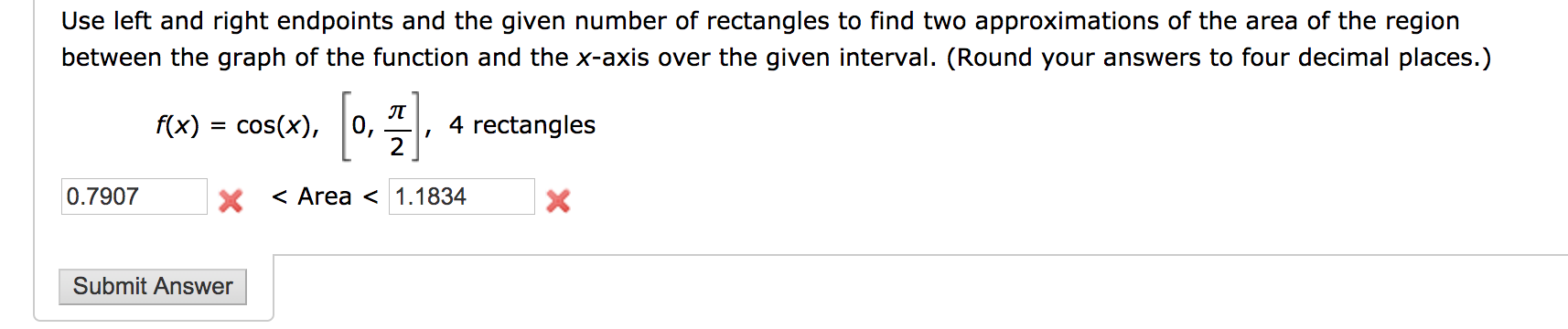 Solved Use left and right endpoints and the given number of | Chegg.com