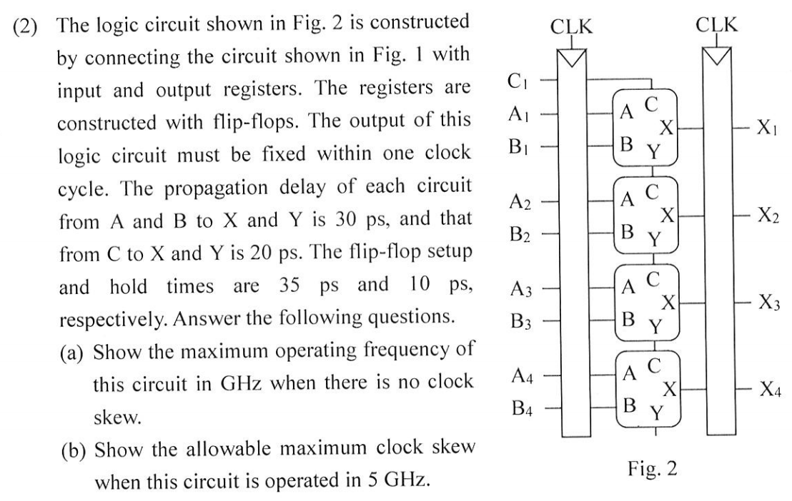 Solved Clk Clk C A Bi A X B Y Xi A2 X X2 B2 B 2 The Logic 6154