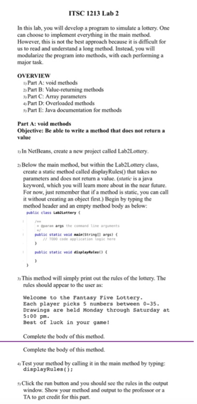 Solved ITSC 1213 Lab 2 In this lab, you will develop a | Chegg.com