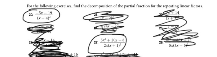 Solved For the following exercises, find the decomposition | Chegg.com