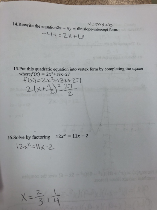 How To Solve Quadratic Equations In Intercept Form - Tessshebaylo
