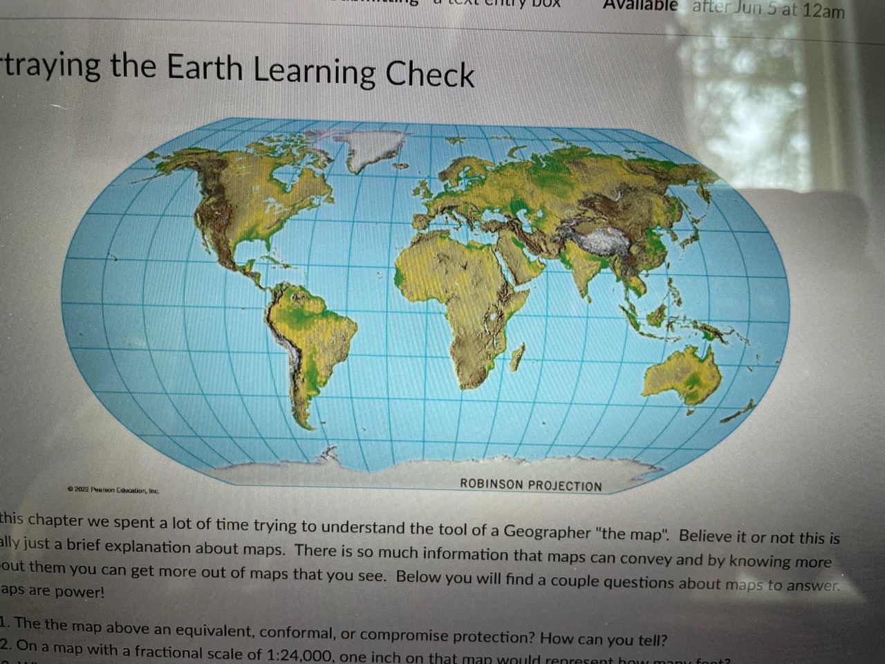 Solved The map above an equivalent, conformal, or compromise | Chegg.com