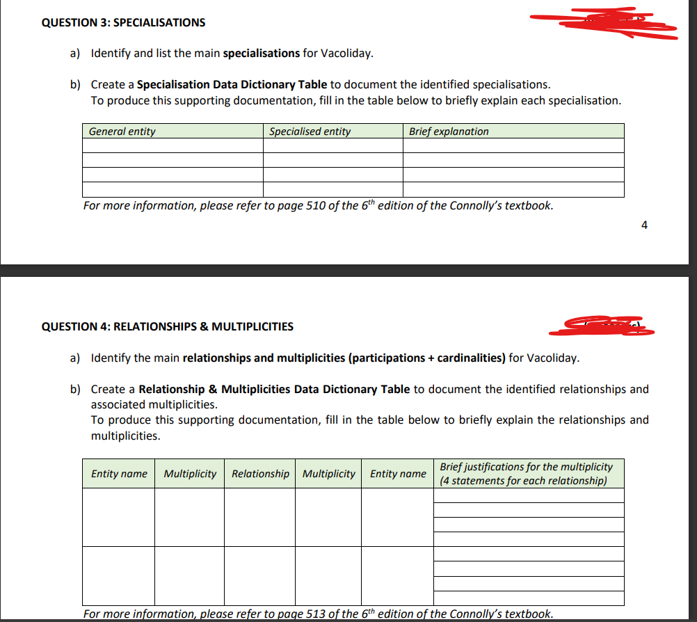 Solved Vacoliday is a touristic company that offers high-end | Chegg.com