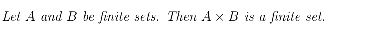 Solved Let A and B be finite sets. Then A x B is a finite | Chegg.com