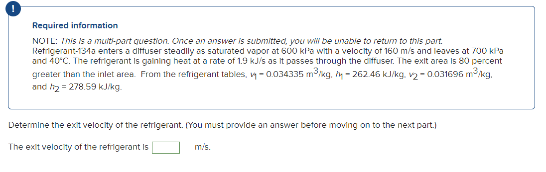 Solved Required information NOTE: This is a multi-part | Chegg.com