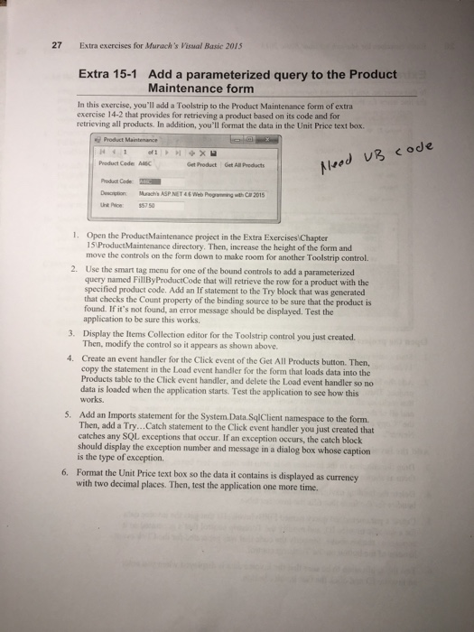 28 Extra exercises for Murach's Visual Basic 2015 | Chegg.com 28 Extra exercises for Murach's Visual Basic 2015 | Chegg.com