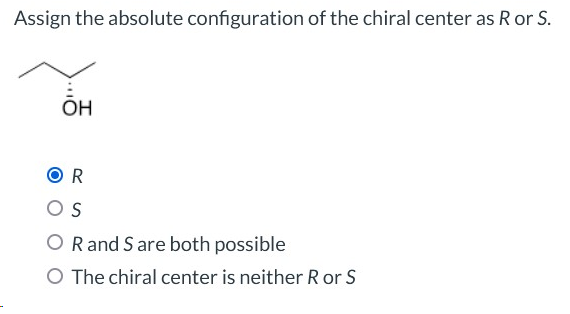 Solved Assign the absolute configuration of the chiral | Chegg.com