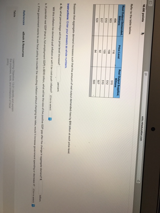 Solved Refer to the table below. Suppose that aggregate | Chegg.com