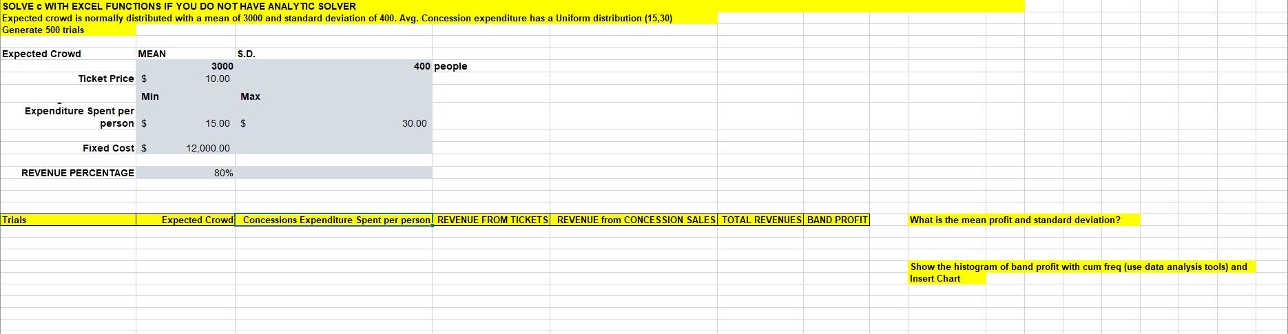 Solved SOLVE C WITH EXCEL FUNCTIONS IF YOU DO NOT HAVE | Chegg.com