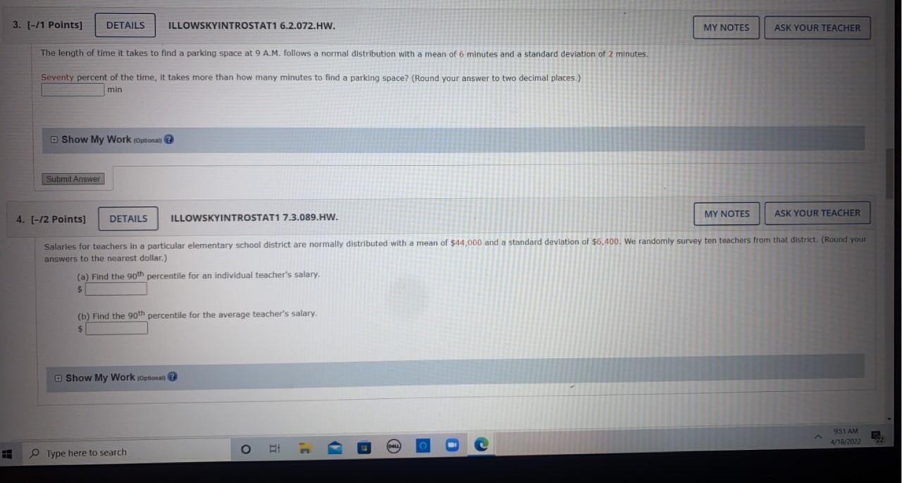 Solved 3. [-/1 Points] DETAILS ILLOWSKYINTROSTAT1 | Chegg.com
