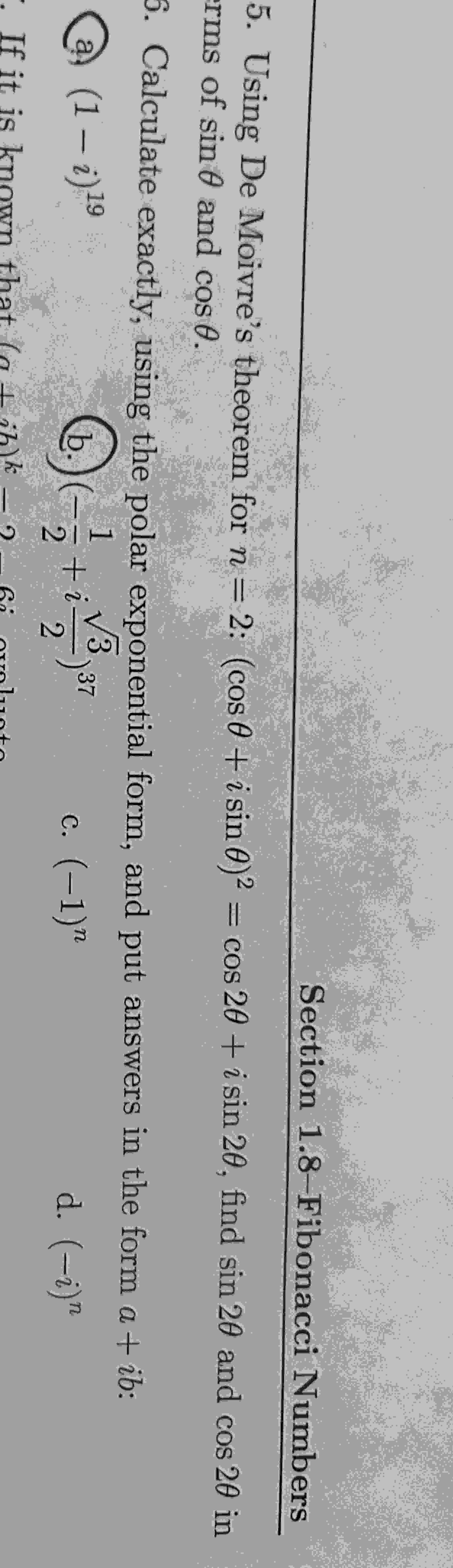 Solved 6a and 6b, ﻿the circled questions | Chegg.com
