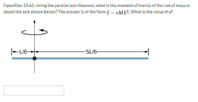 Solved OpenStax 10.65. Using the parallel axis theorem, what | Chegg.com