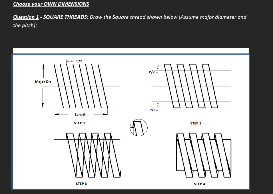 Solved Hello, Threaded Fasteners & Machining Symbols CAD | Chegg.com