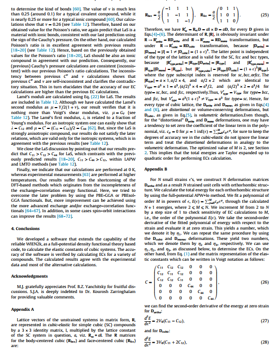 Solved Please, derive Elastic constants (EC's) for cubic | Chegg.com