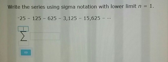 Solved Write the series using sigma notation with lower | Chegg.com