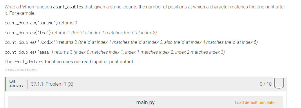 Solved Write A Python Function Count Doubles That Given A