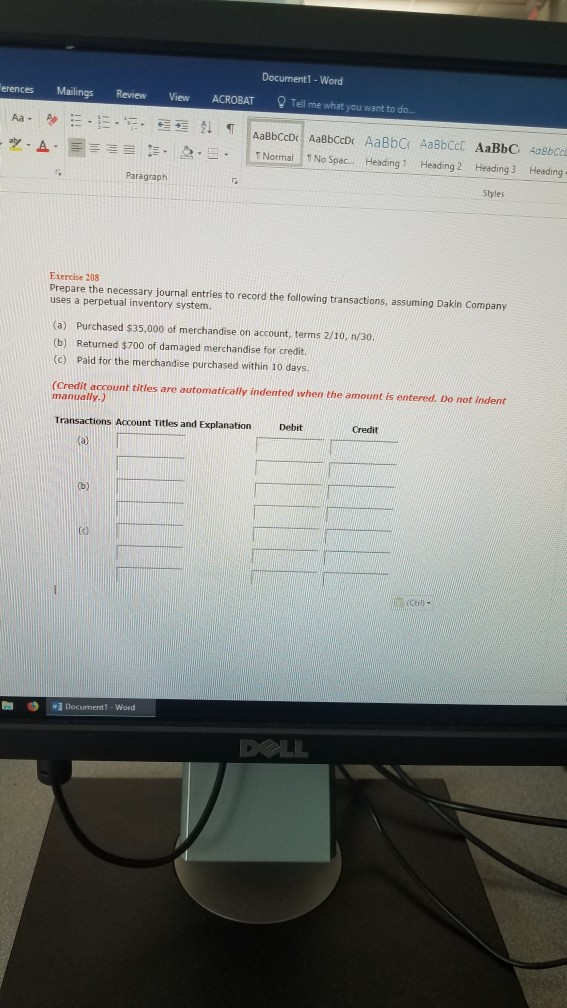 Solved Document1- Word Mailings Review erences View ACROBAT | Chegg.com